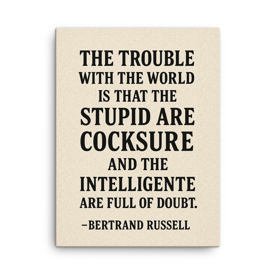 Bertrand Russell Quote Canvas Print – Thought-provoking Wall Art on ...