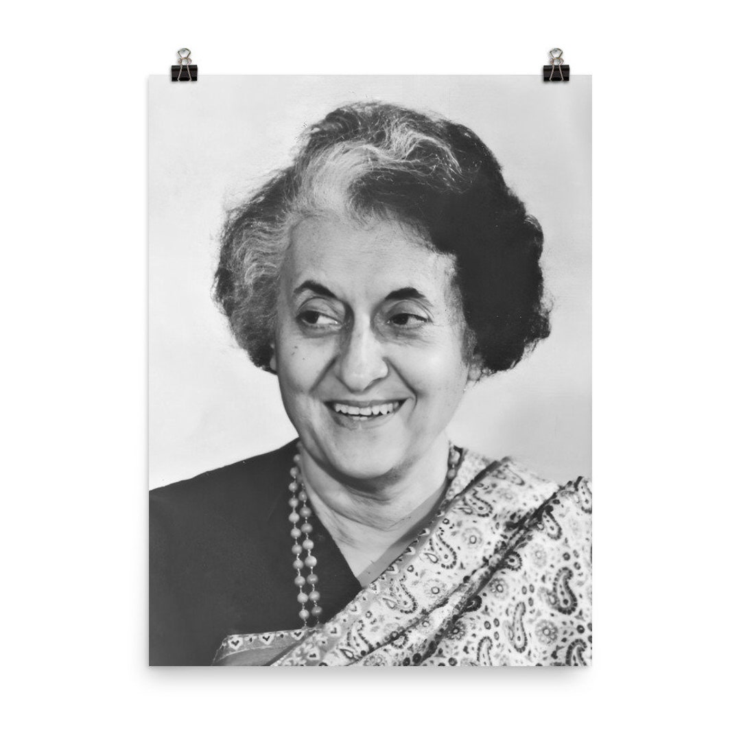 Indira Gandhi Official Portrait Poster Print - Etsy
