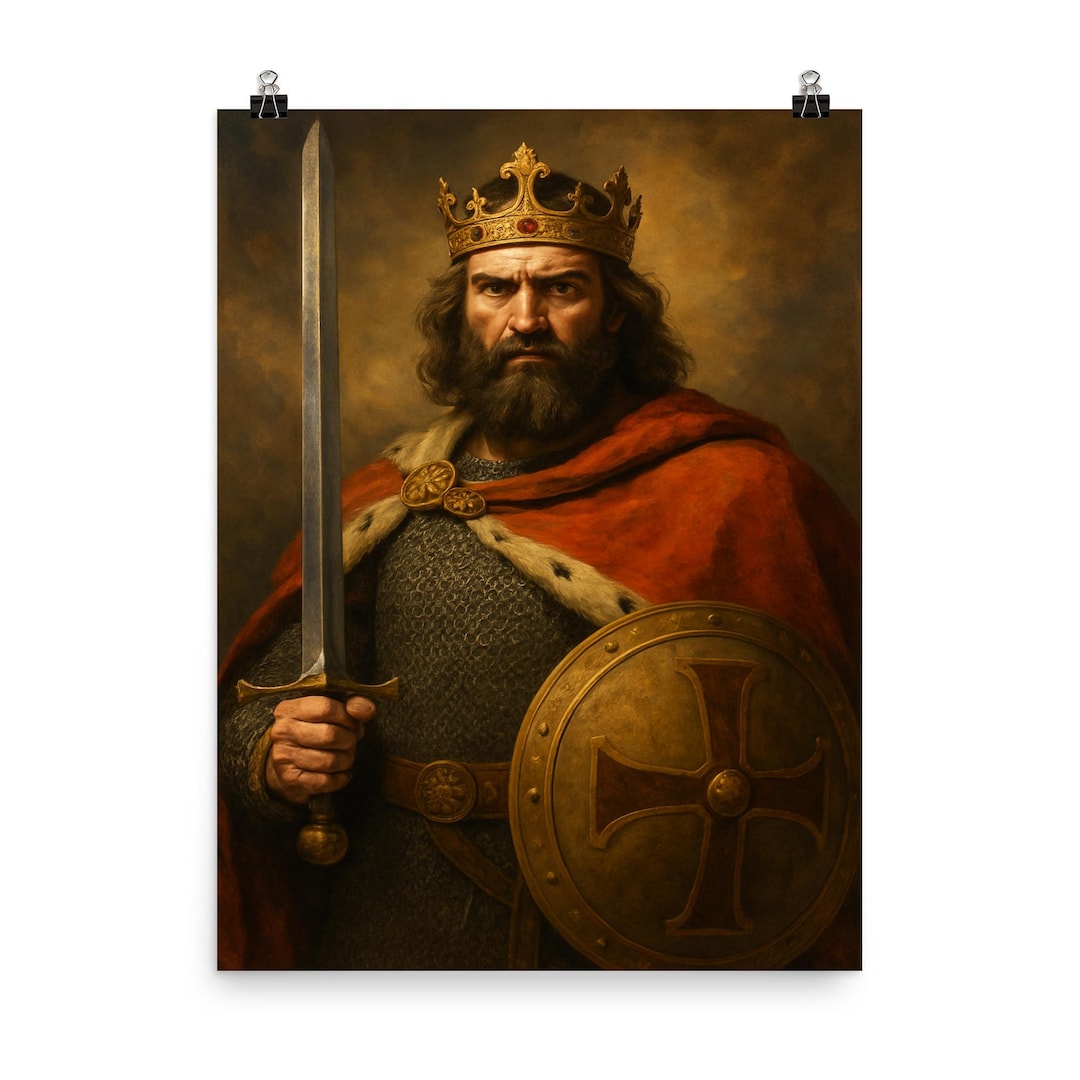 Clovis I Medieval King Art Print: Vintage French Royalty Decor - Etsy