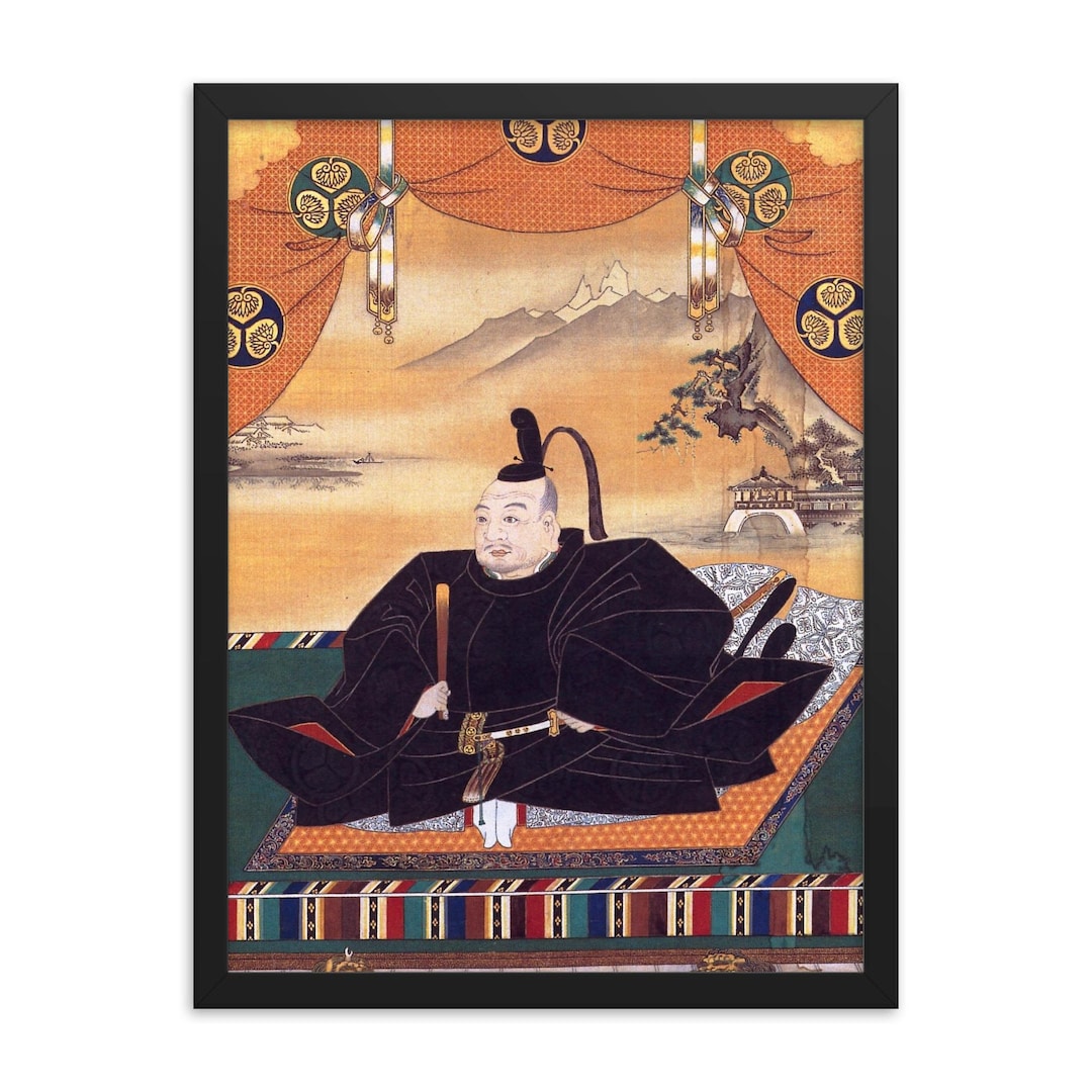 Ieyasu Tokugawa Framed Print: Shogun Samurai Portrait Edo Period Wall ...
