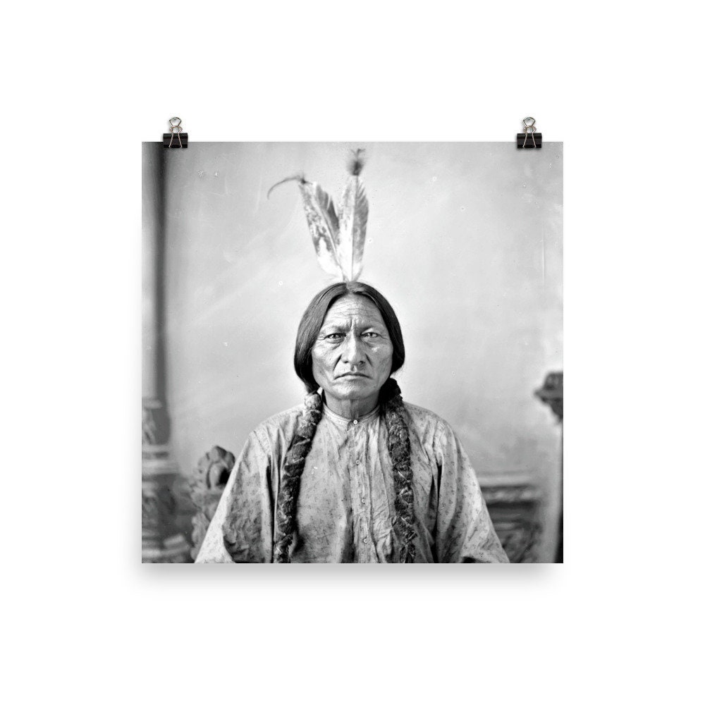 Sitting Bull Portrait Poster Print - Etsy