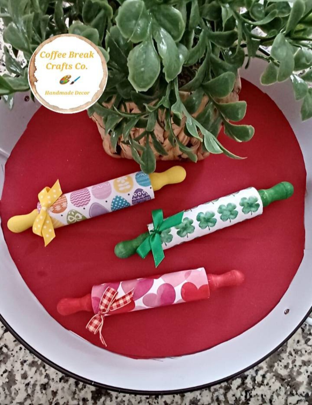 Spring 7 Inch Rolling Pins, for Your Tiered Trays, Mantle or Shelves - Etsy