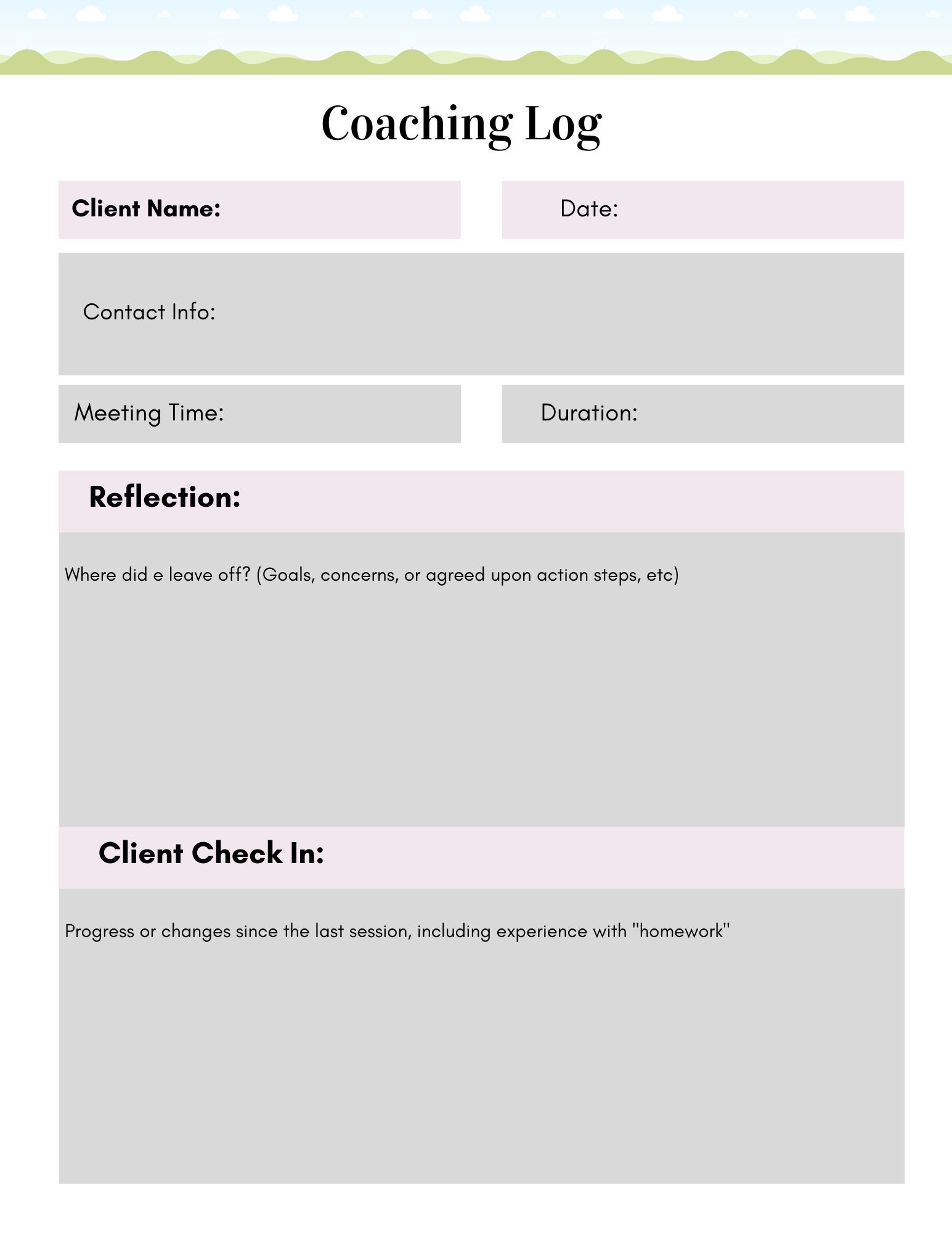 Essential Coaching Documents - Canva Template - Etsy UK