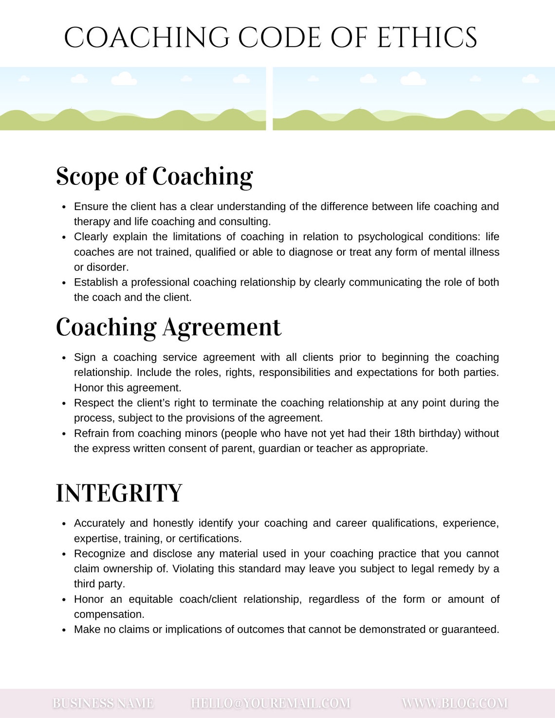 Essential Coaching Documents - Canva Template - Etsy UK Essential Coaching Documents - Canva Template - Etsy UK