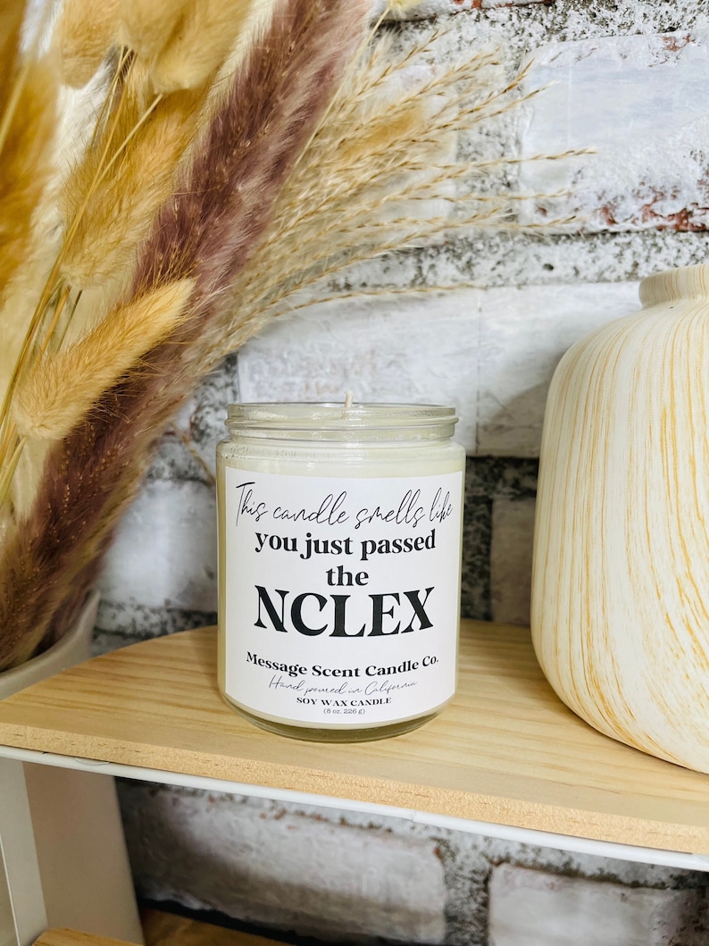 NCLEX Good Luck Gift Candle, New Grad Gift for RN, Gift for New Nurse ...