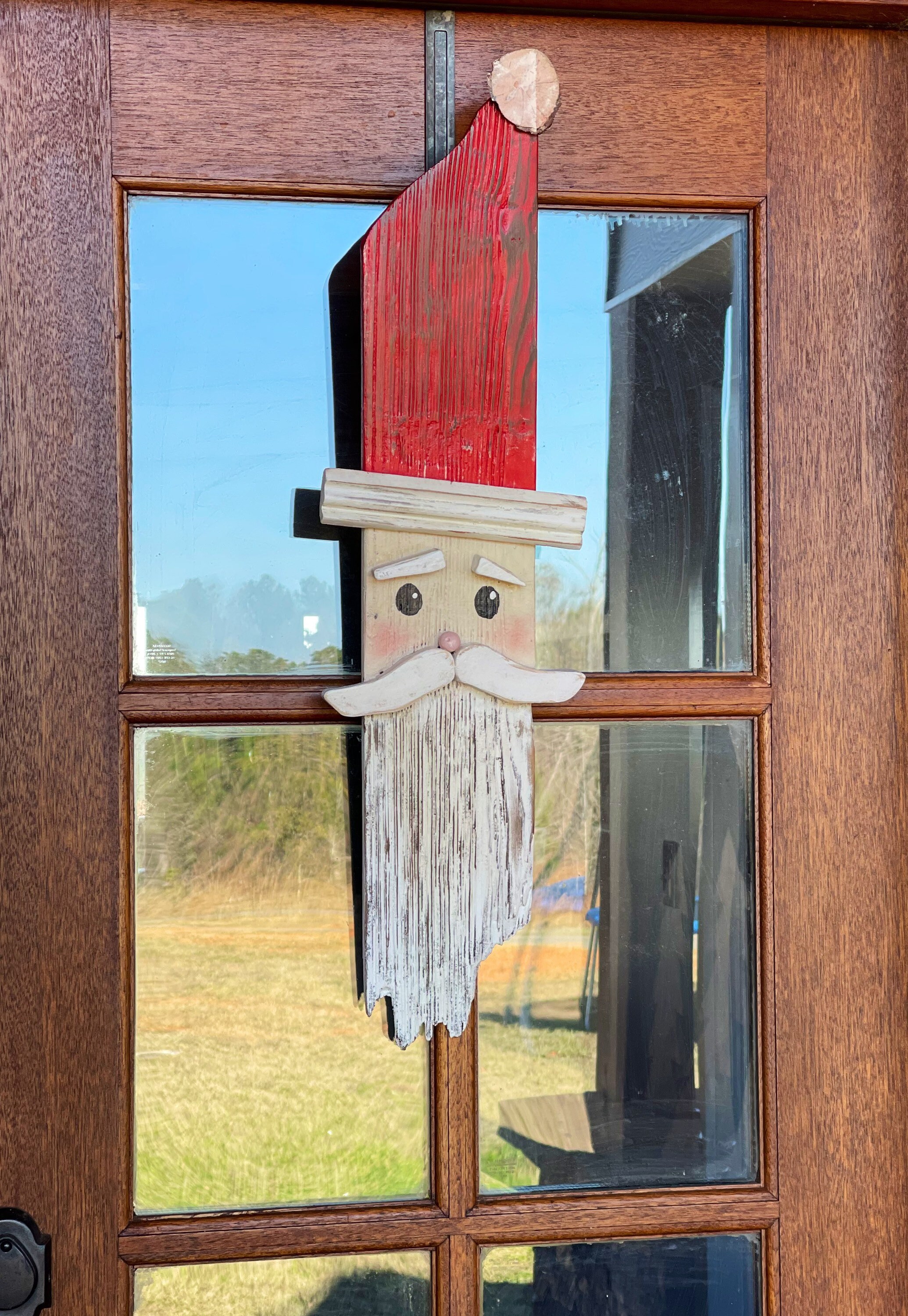 Santa Painted on Reclaimed Barn Wood - Etsy