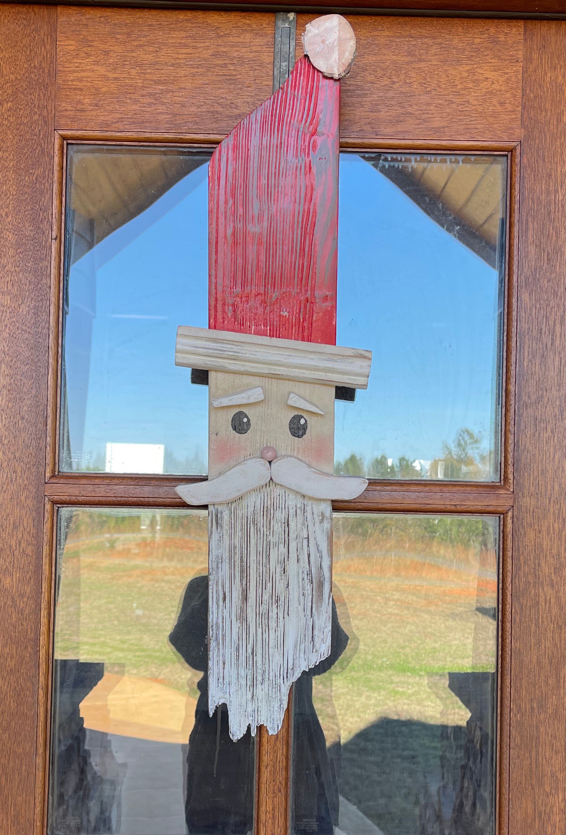 Santa Painted on Reclaimed Barn Wood - Etsy