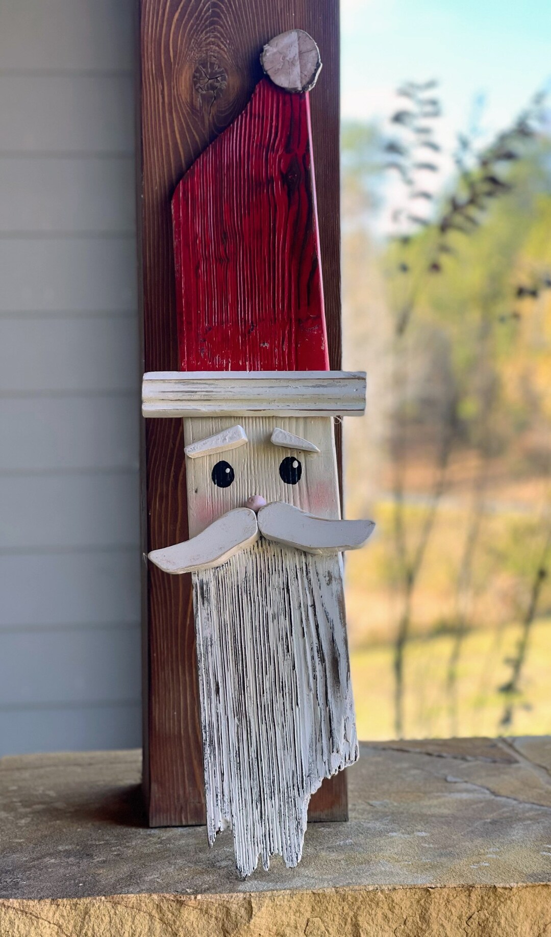Santa Painted on Reclaimed Barn Wood - Etsy