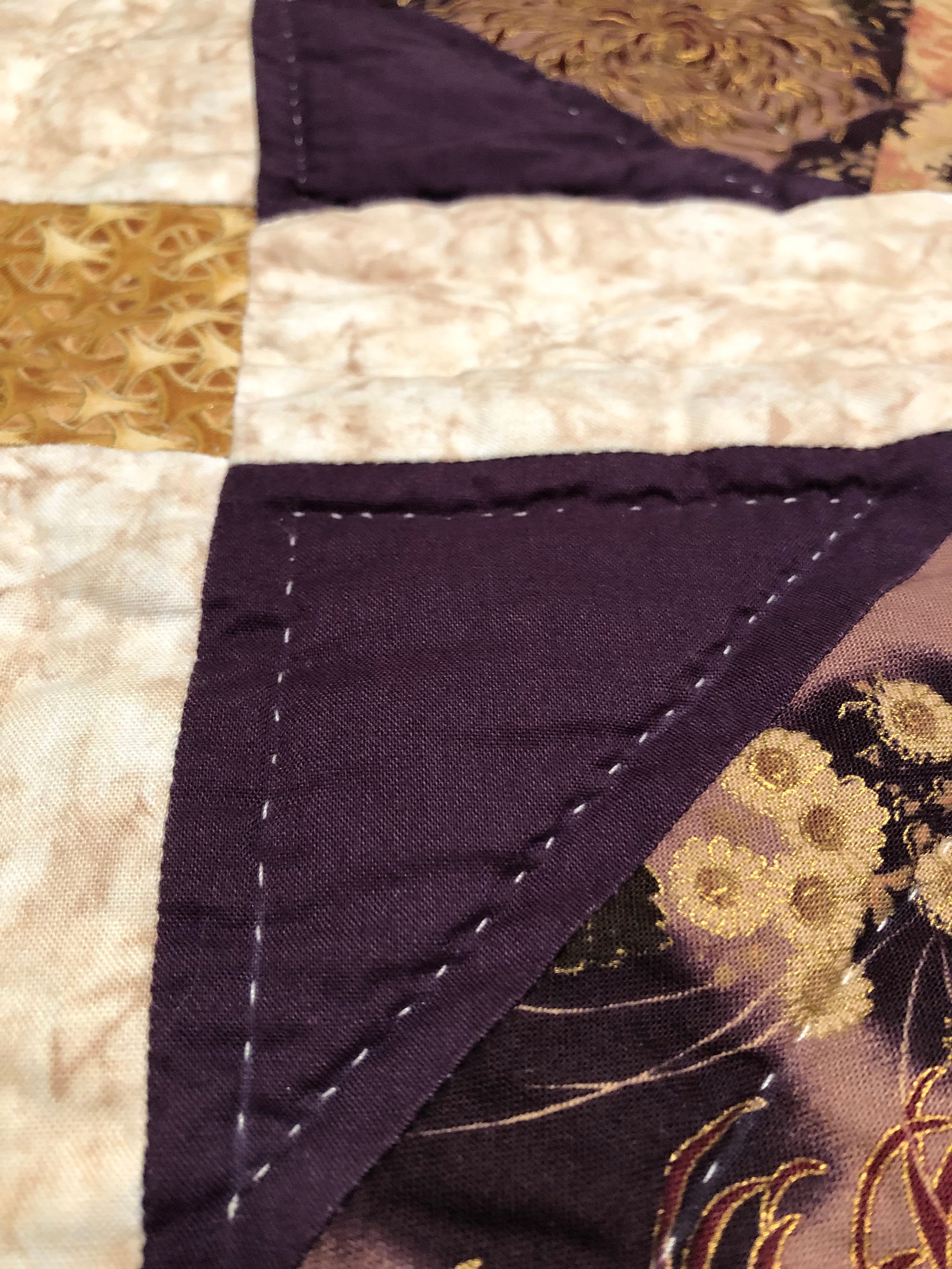 Purple and Gold Quilt. - Etsy
