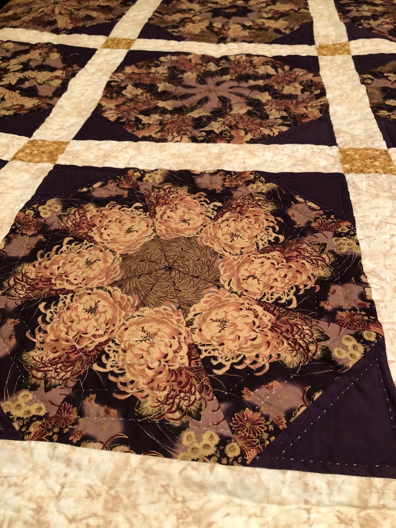 Purple and Gold Quilt. - Etsy