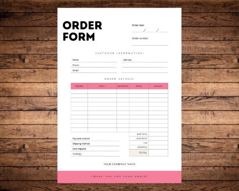 Editable Car Freshie Order Form Digital Order Form Freshie - Etsy