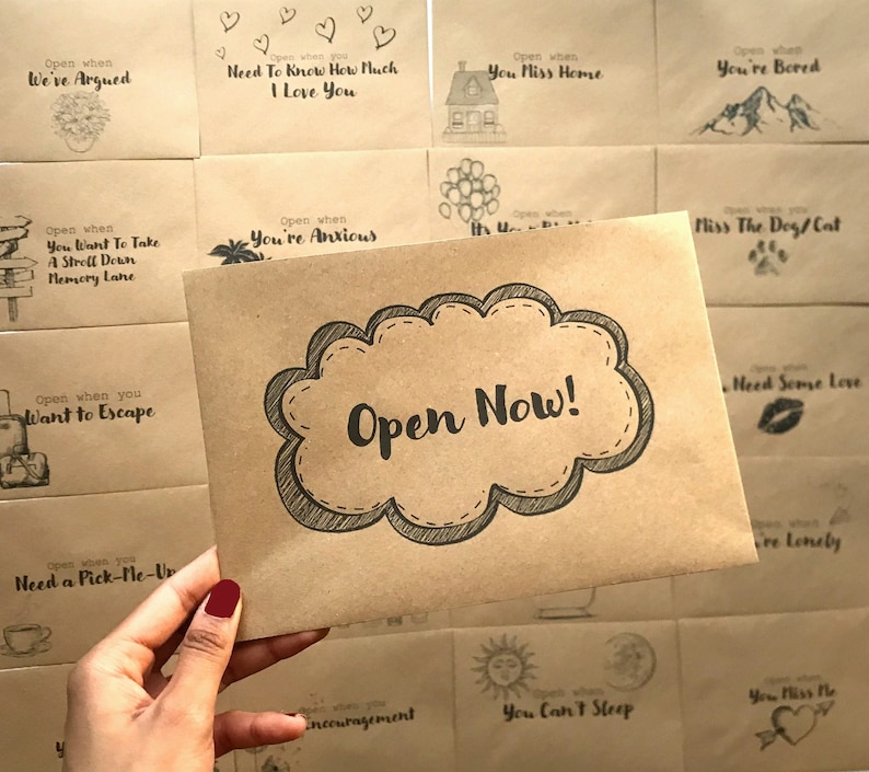 Open When Envelopes Personalised Gift Custom Long Distance - Etsy UK