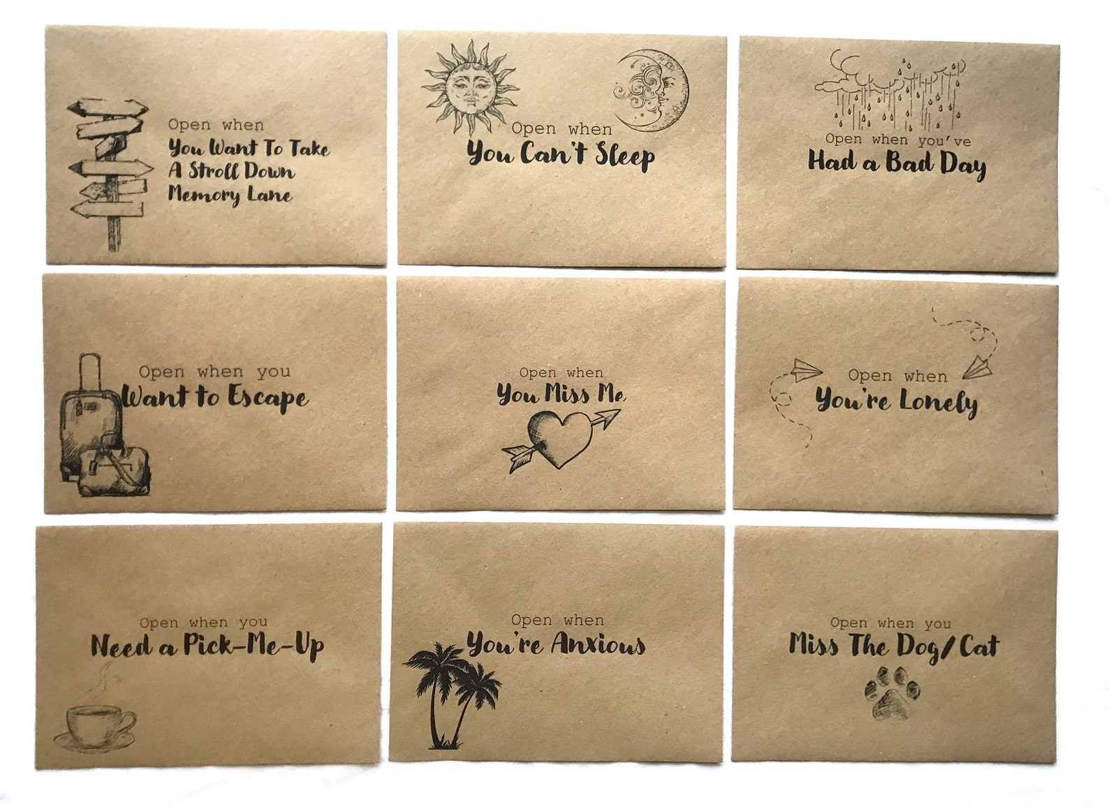 Open When Envelopes Personalised Gift Mothers Day Gift Long - Etsy