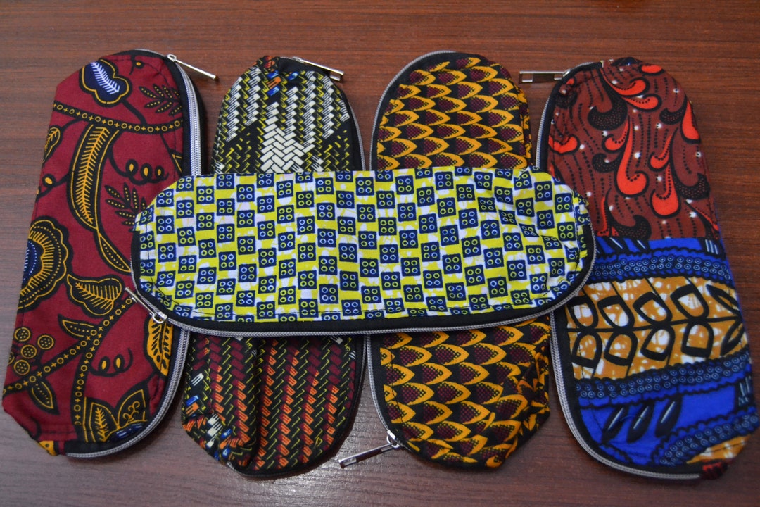African Pouches, Ankara Makeup Bag, Wax Print Makeup Purse Handemade ...