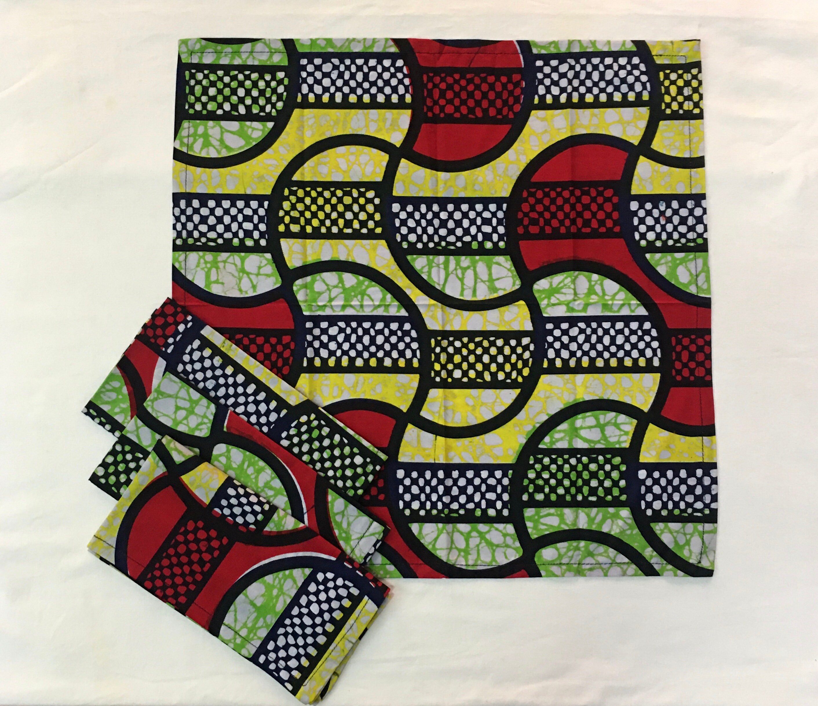 Ankara, African Wax Print Napkins/ African Wax Cloth Block Printed ...