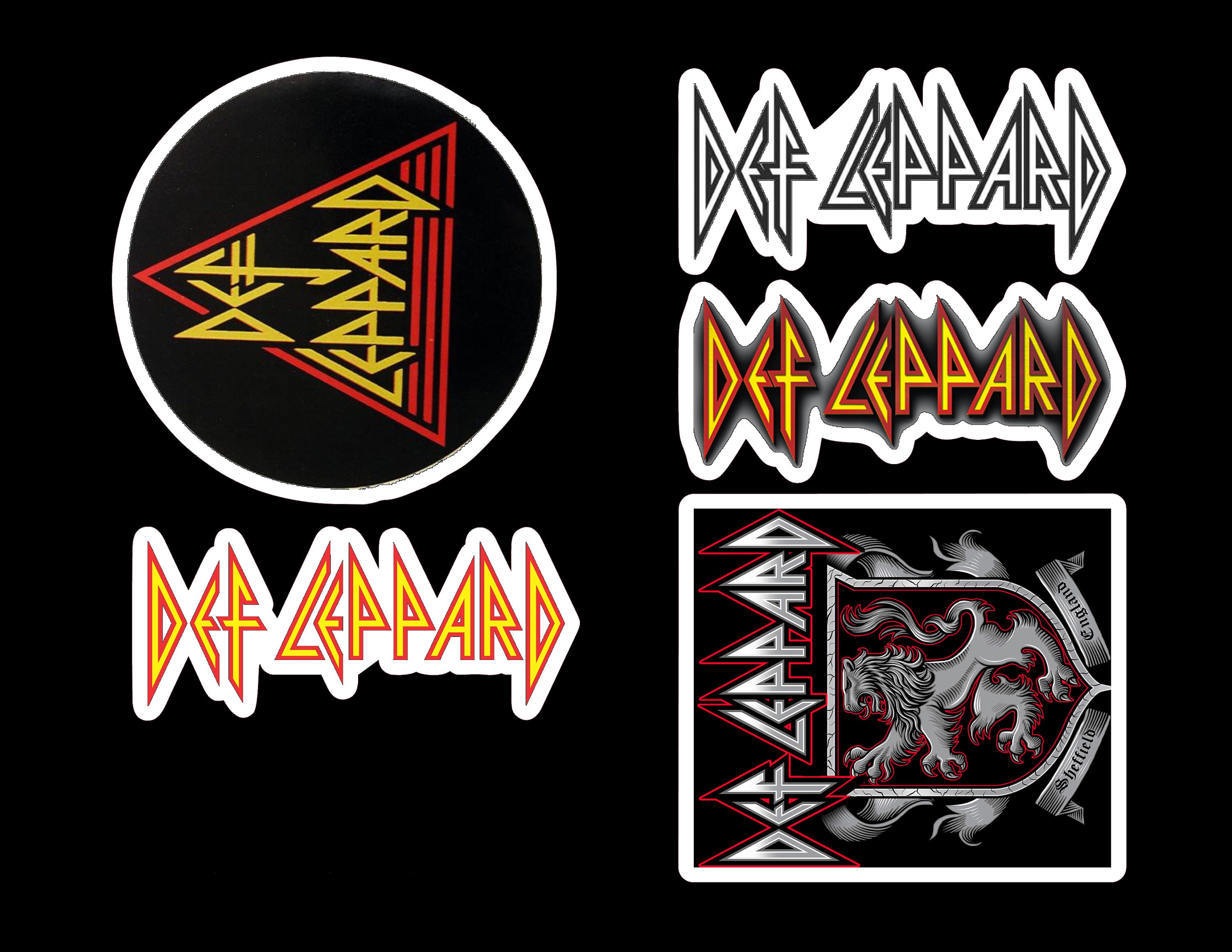 Def leppard sticker pack laminated vinyl waterproof stickers | Etsy