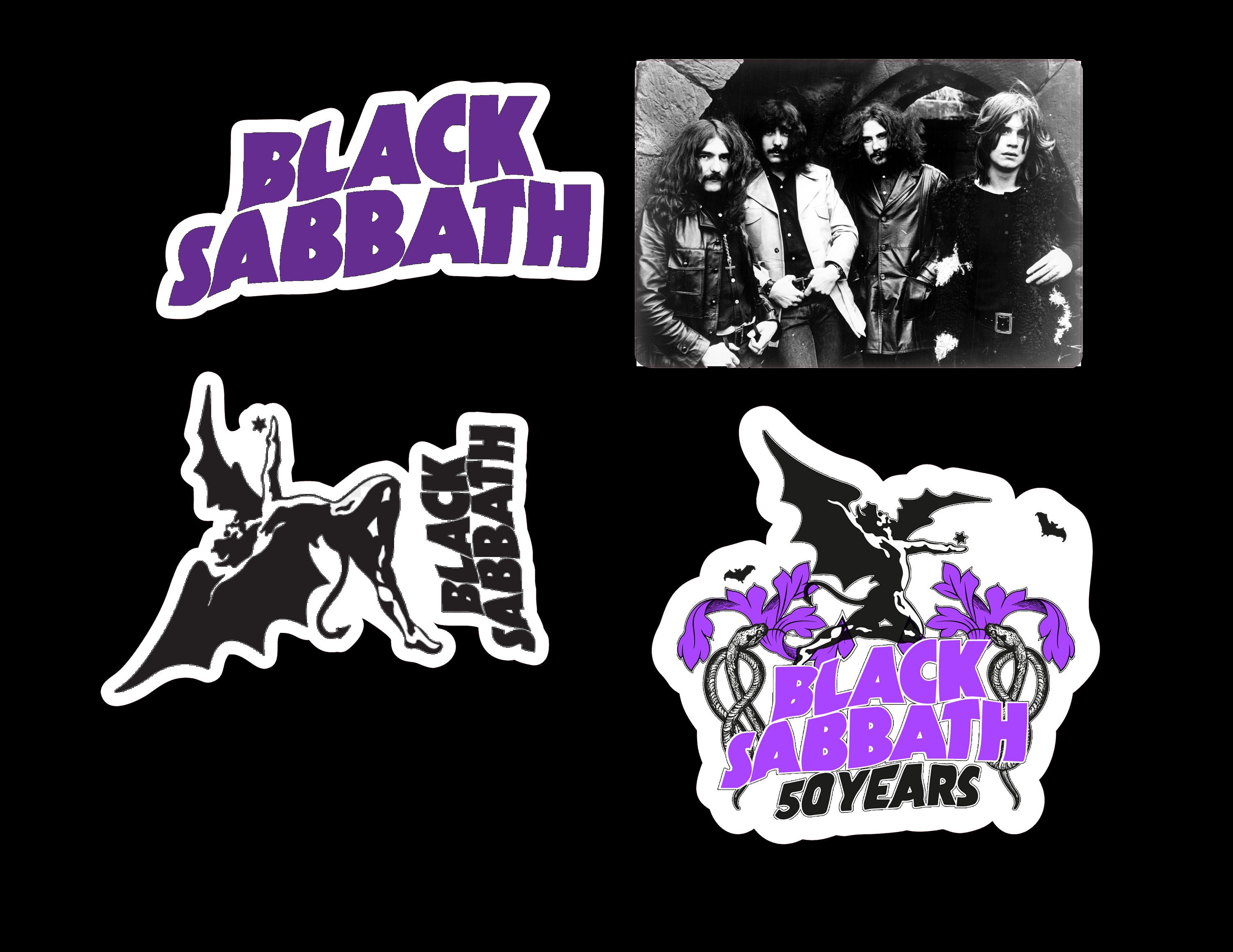 Black Sabbath sticker pack laminated vinyl waterproof stickers | Etsy