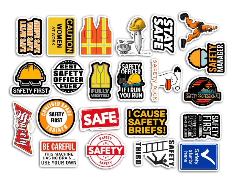Safety 22 Pcs Sticker Pack Vinyl Hard Hat Hardhat Stickers - Etsy