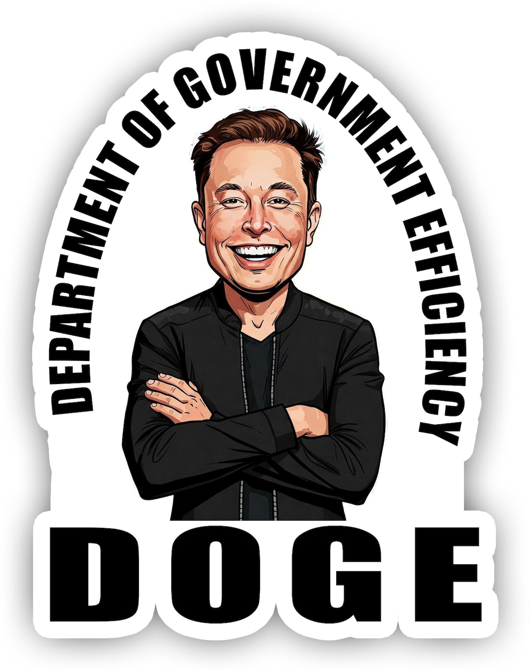 Doge Sticker Meme Decal - Elon Musk Trump 3.5 Inch Political Bumper ...