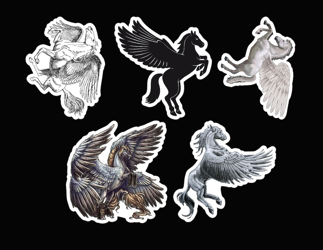 Pegasus Sticker Pack Laminated Vinyl Waterproof Stickers - Etsy