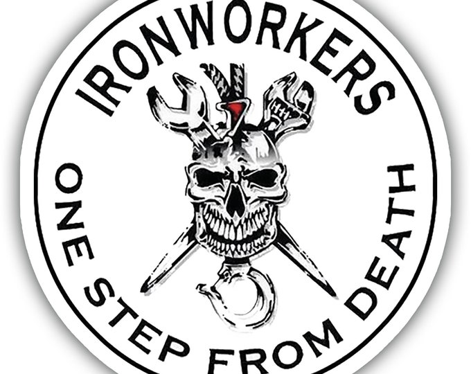 Ironworker Climbing Ibeam Vinyl Decal © Laced up Decals Sku:ironworker ...