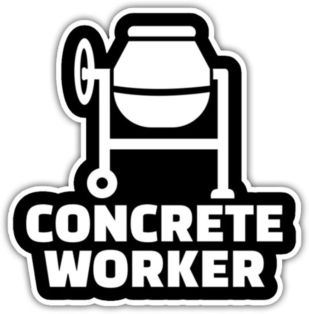 Concrete Worker Sticker 3.5 Inch Toolbox Decal Waterproof Vinyl - Etsy