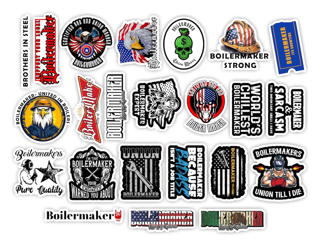 Boilermaker Sticker Pack 23 Pcs Laminated Vinyl Waterproof Stickers ...