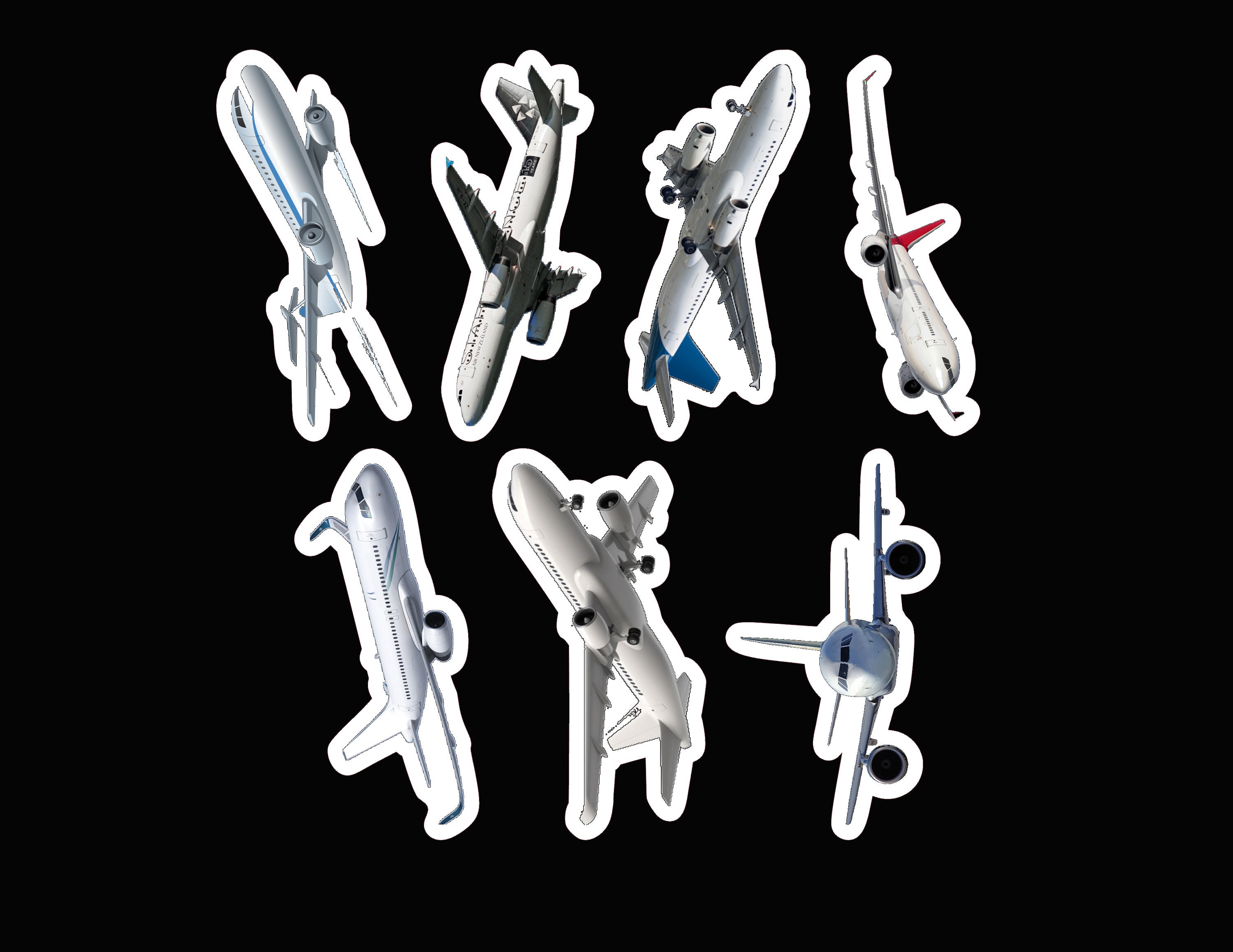 Airplanes Sticker Pack Laminated Vinyl Waterproof Stickers - Etsy