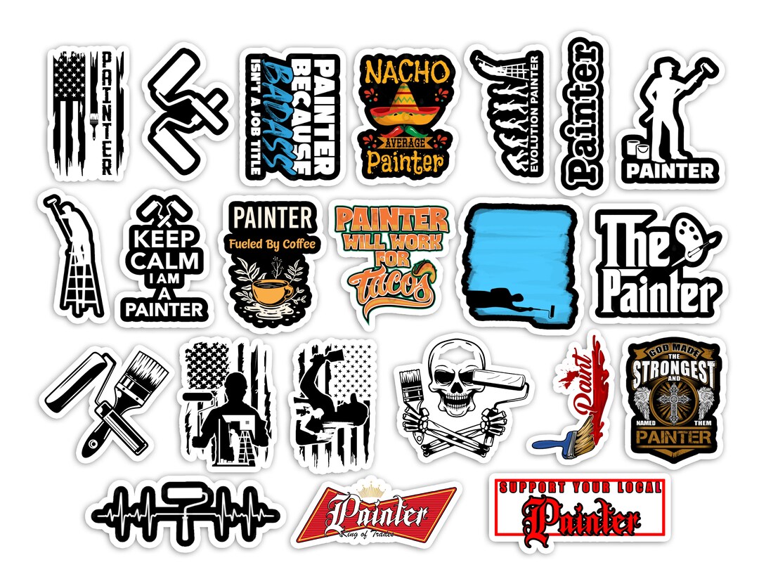 Painter 22 Pcs Sticker Pack Vinyl Hard Hat Hardhat Stickers - Etsy