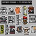 Concrete Finisher 16 Pcs Sticker Pack Laminated Vinyl Waterproof ...