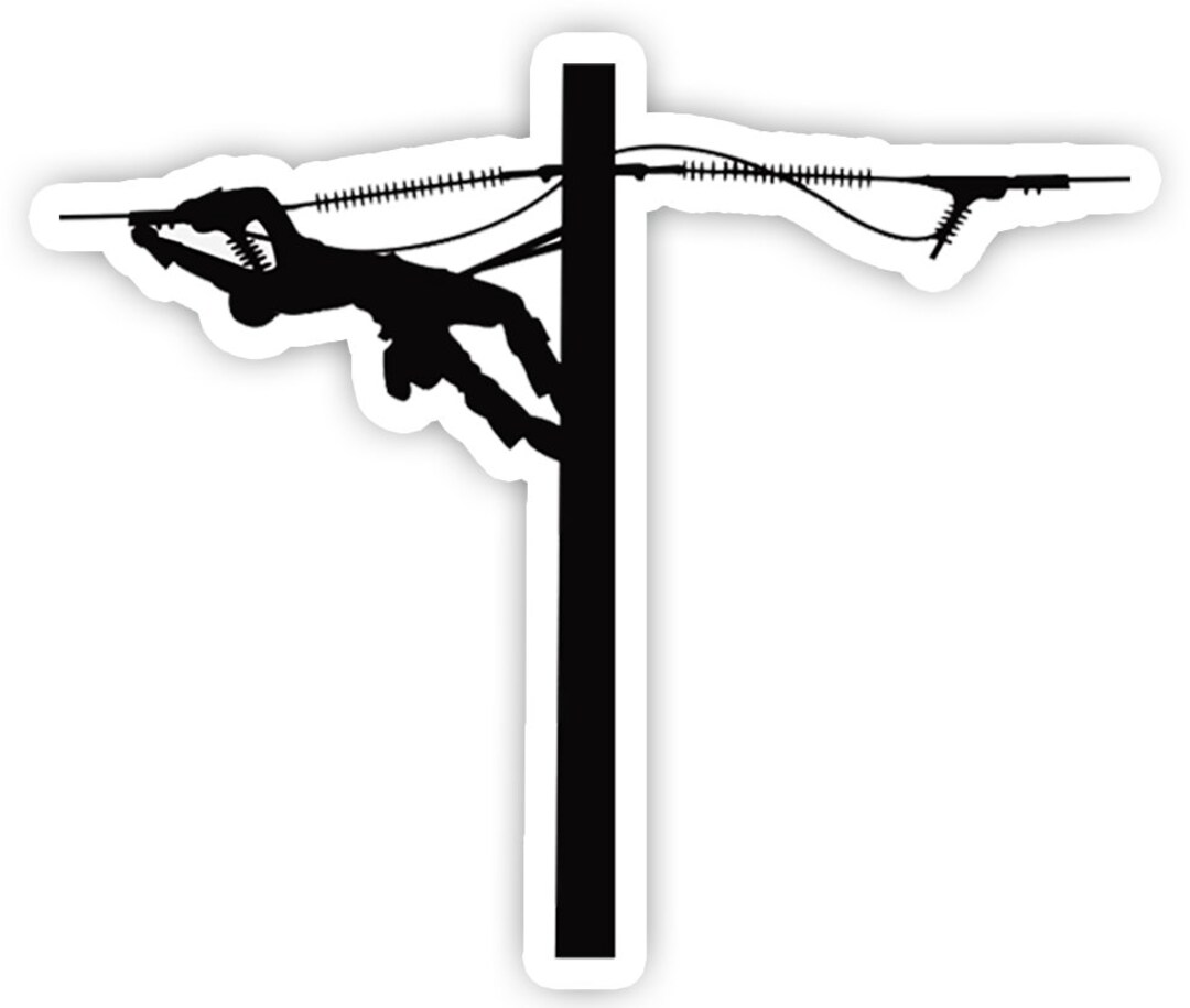 Lineman Hanging Out Sticker 3.5 Inch Toolbox Decal Waterproof Vinyl - Etsy