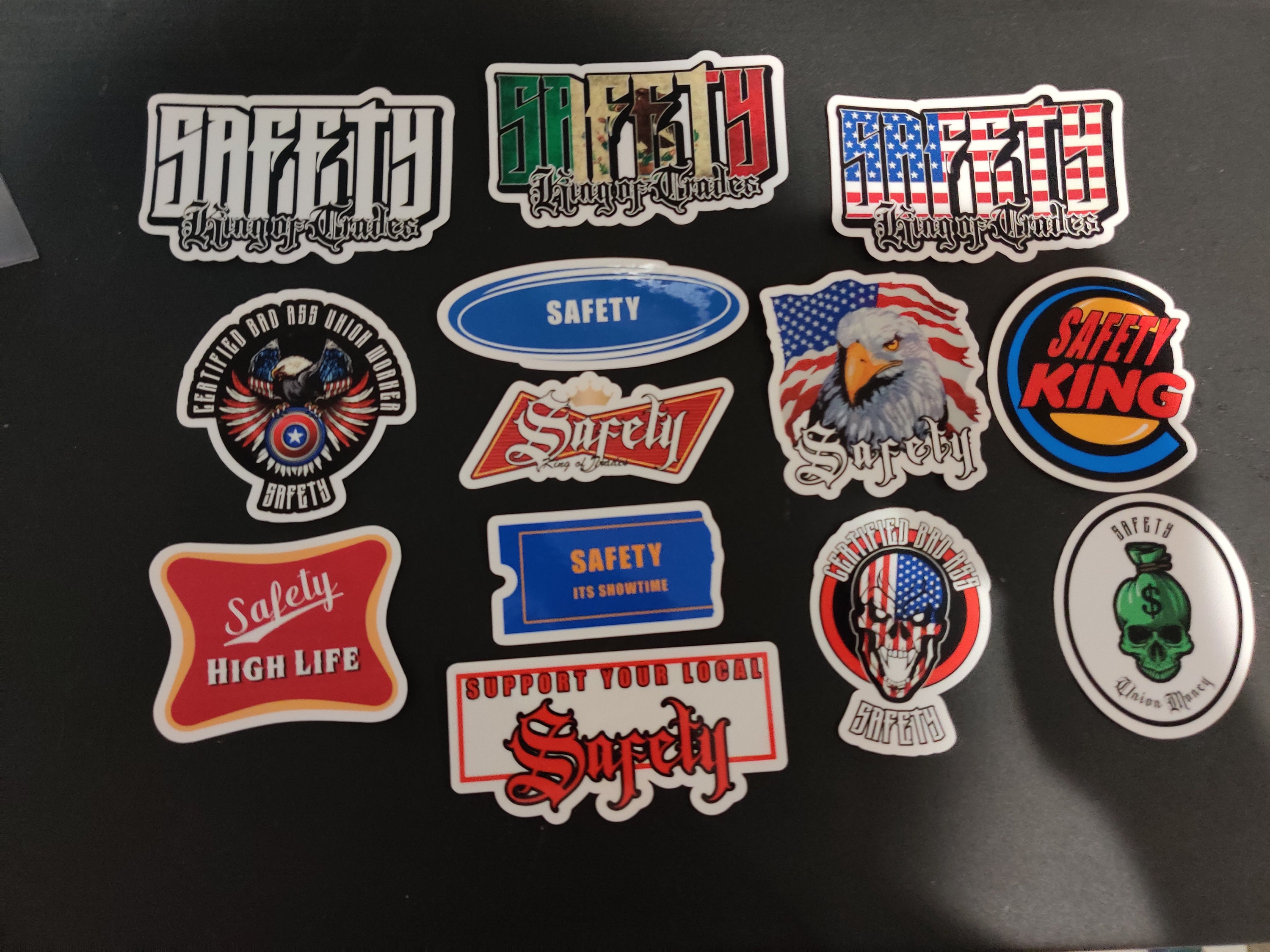 Safety sticker pack laminated vinyl waterproof stickers | Etsy