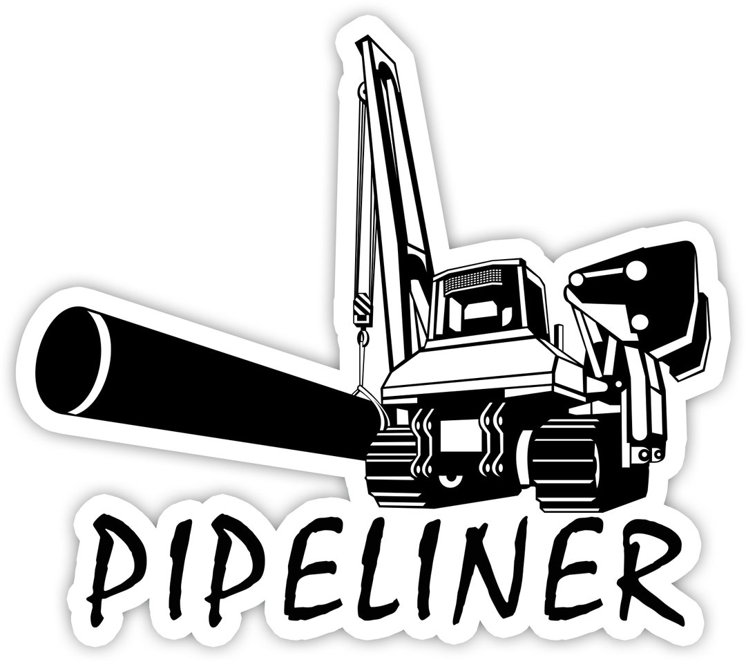 Heavy Machinery Pipeliner Sticker 3.5 Inch Toolbox Decal Waterproof ...