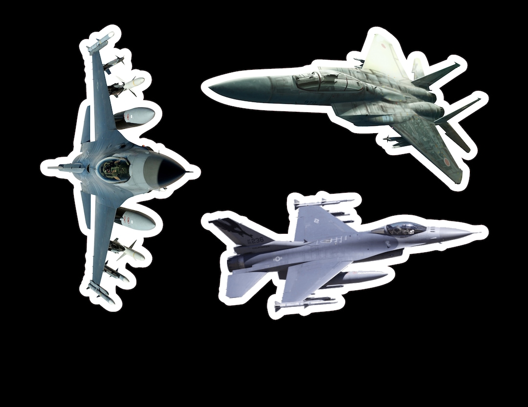 Fighter Jets Sticker Pack Laminated Vinyl Waterproof Stickers - Etsy
