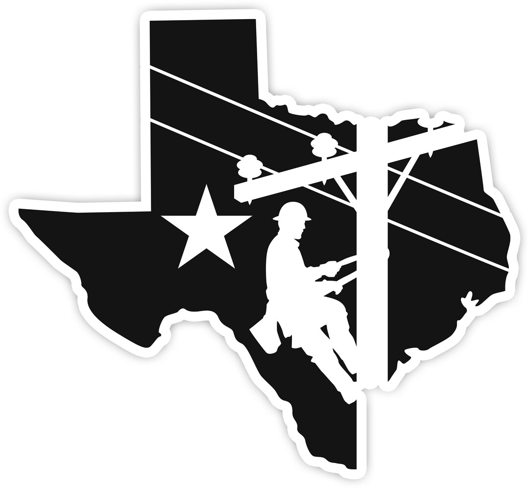 Texas Lineman Sticker 3.5 Inch Toolbox Decal Waterproof Vinyl - Etsy