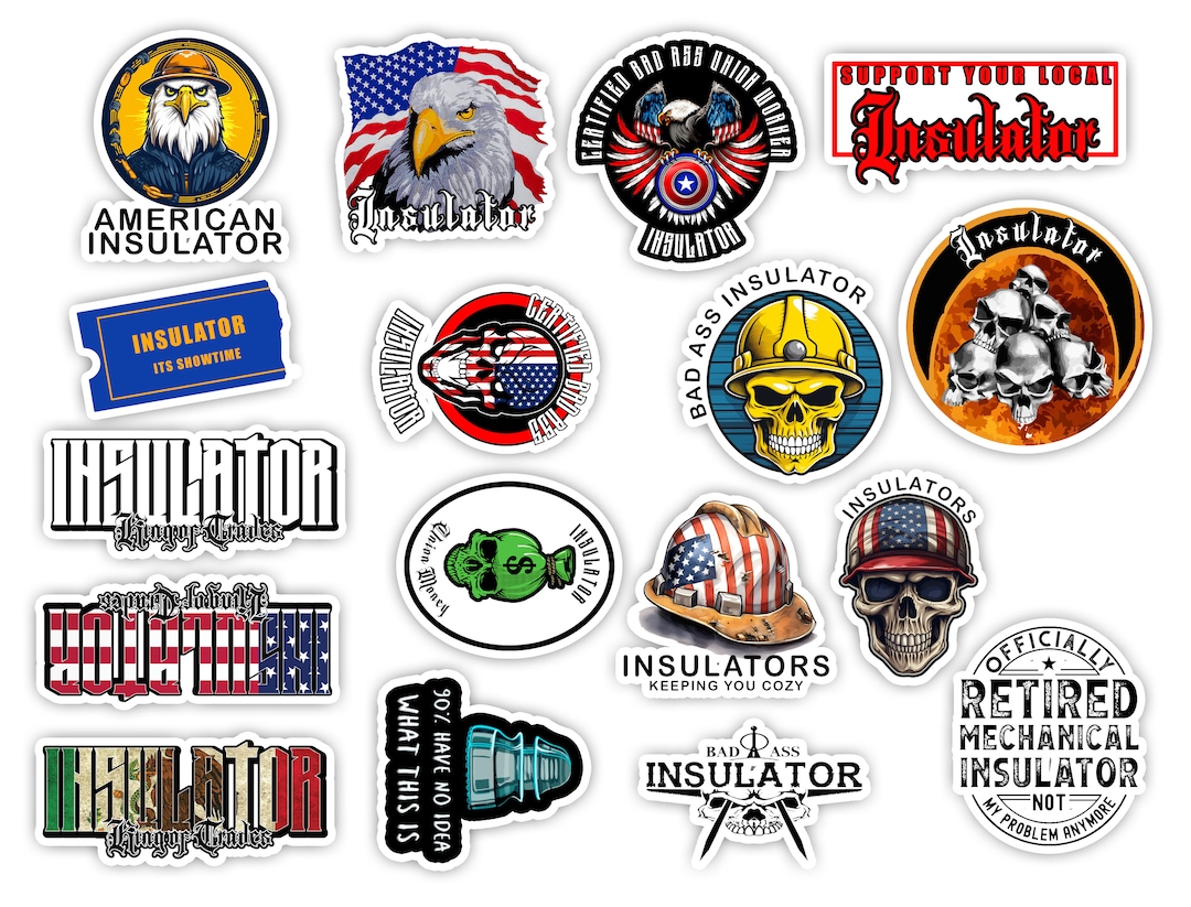 Insulator 17 Pcs Sticker Pack Vinyl Hard Hat Hardhat Stickers - Etsy