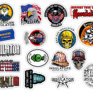 Insulator 17 Pcs Sticker Pack Vinyl Hard Hat Hardhat Stickers - Etsy