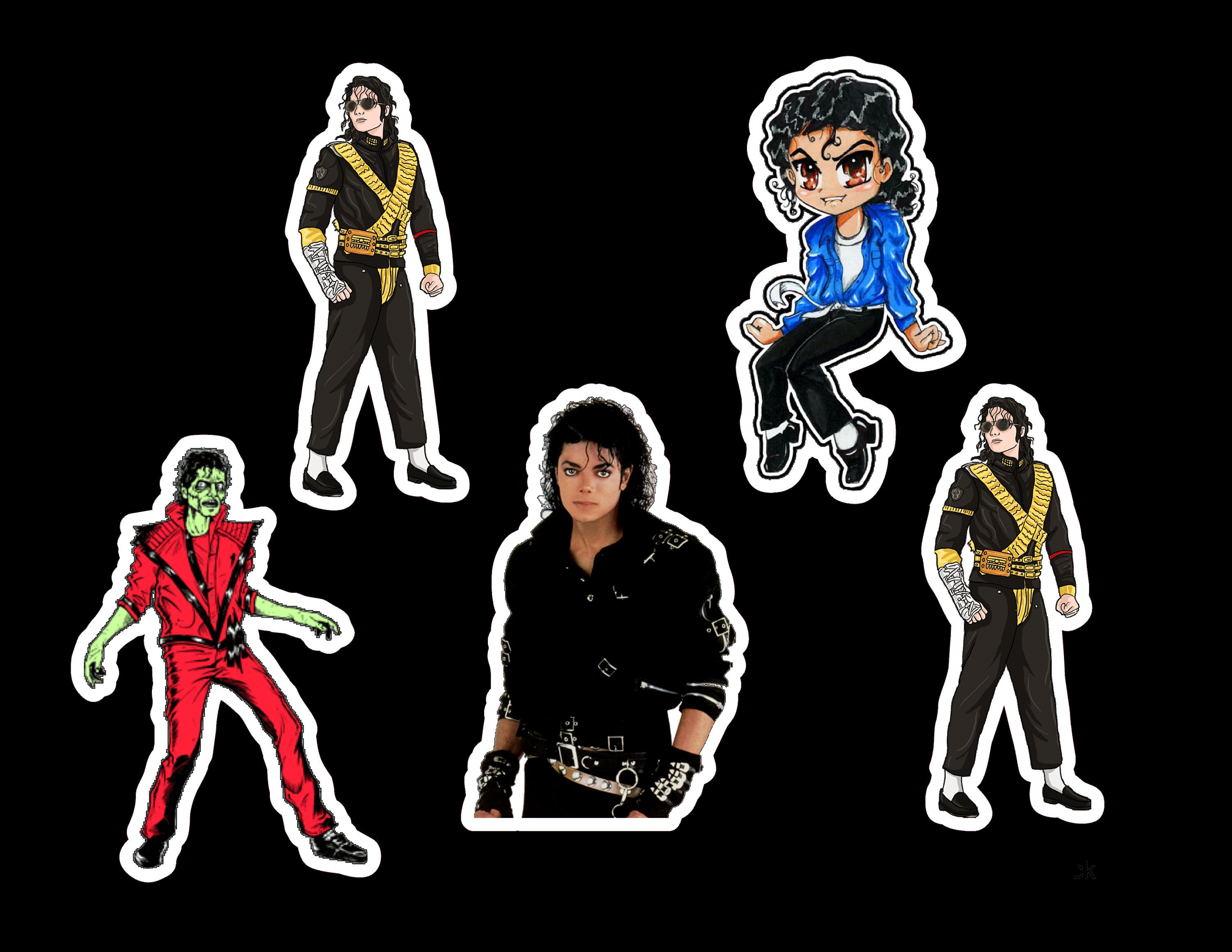 Michael Jackson sticker pack laminated vinyl waterproof | Etsy
