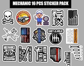 Concrete Finisher 16 Pcs Sticker Pack Laminated Vinyl Waterproof ...