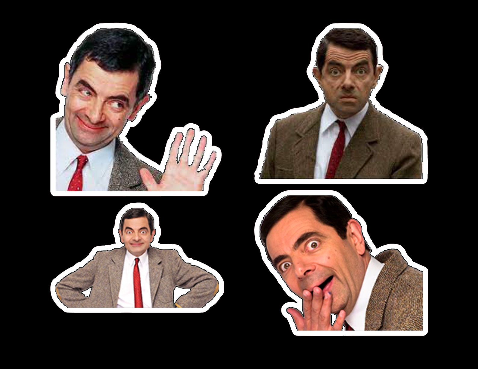 Mr Bean sticker pack laminated vinyl waterproof stickers | Etsy