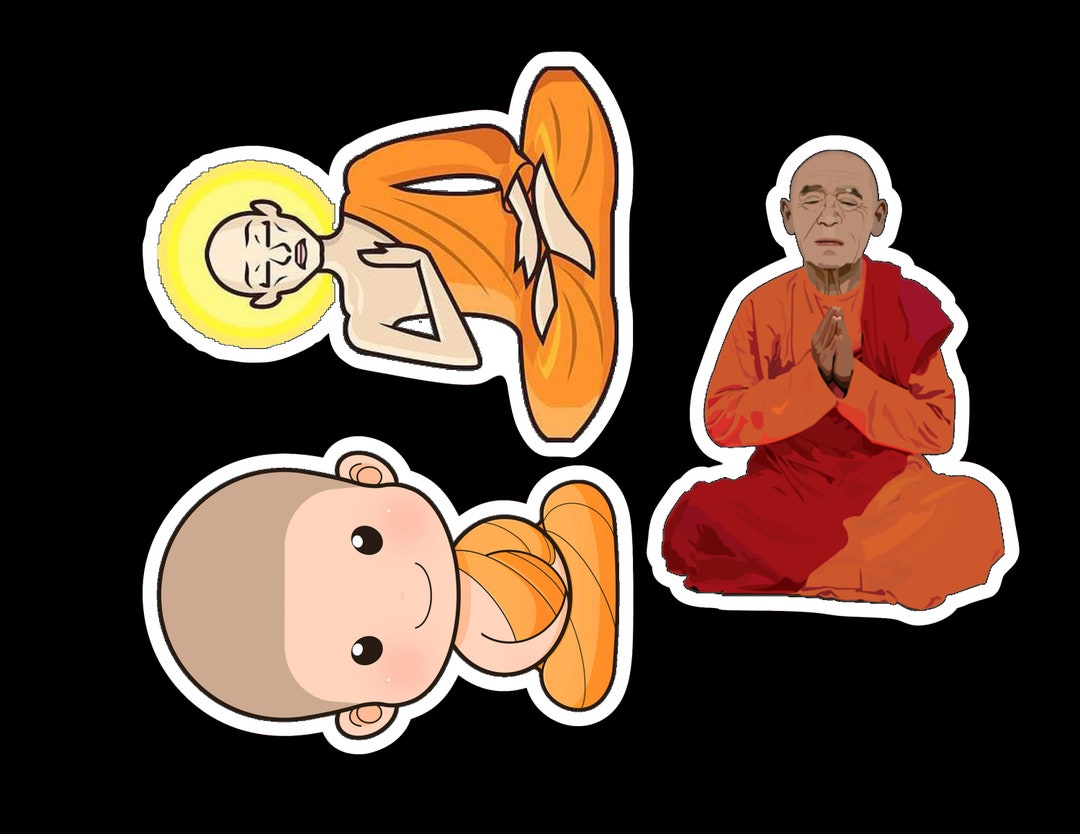 Monks Sticker Pack Laminated Vinyl Waterproof Stickers - Etsy