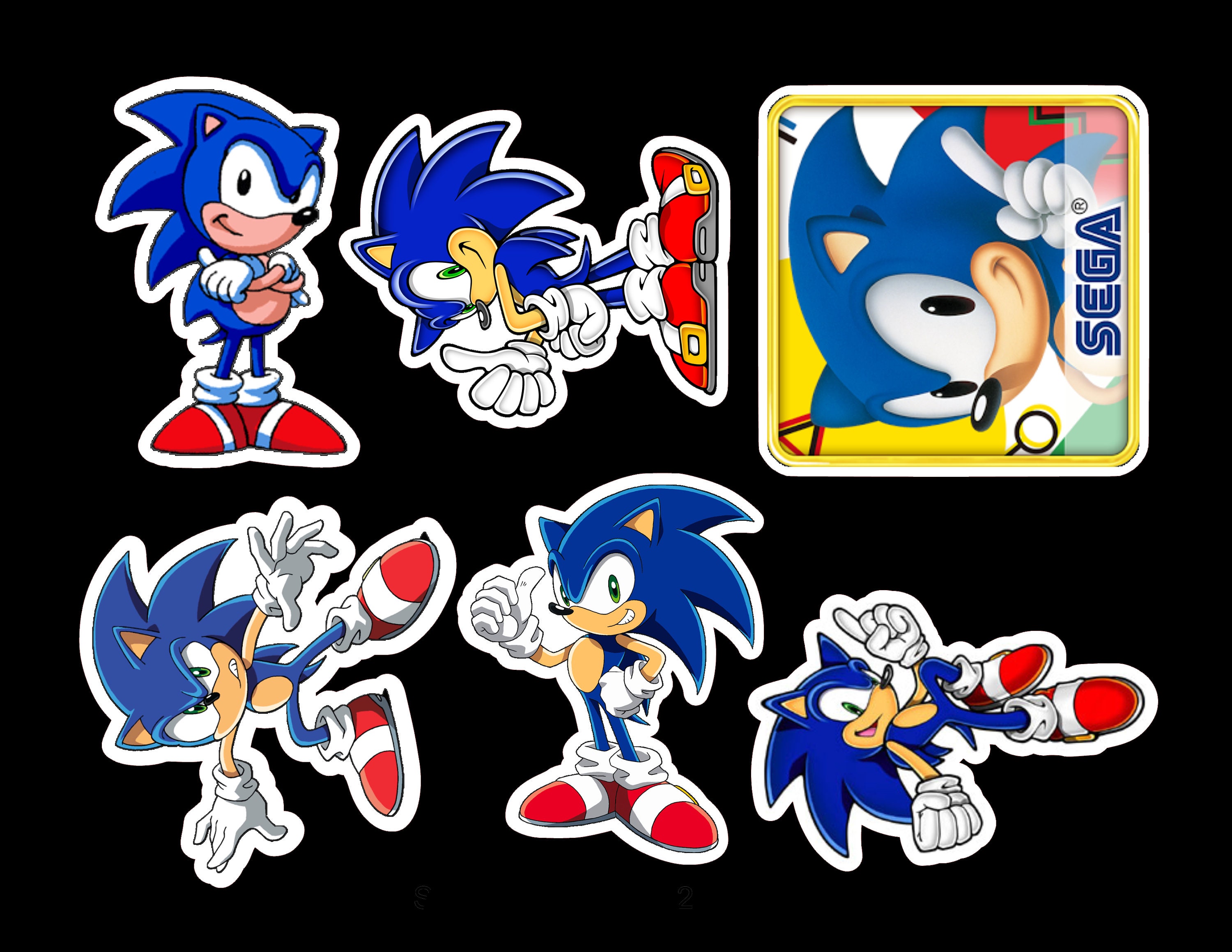 Sonic sticker pack de vinilo laminado pegatinas impermeables | Etsy