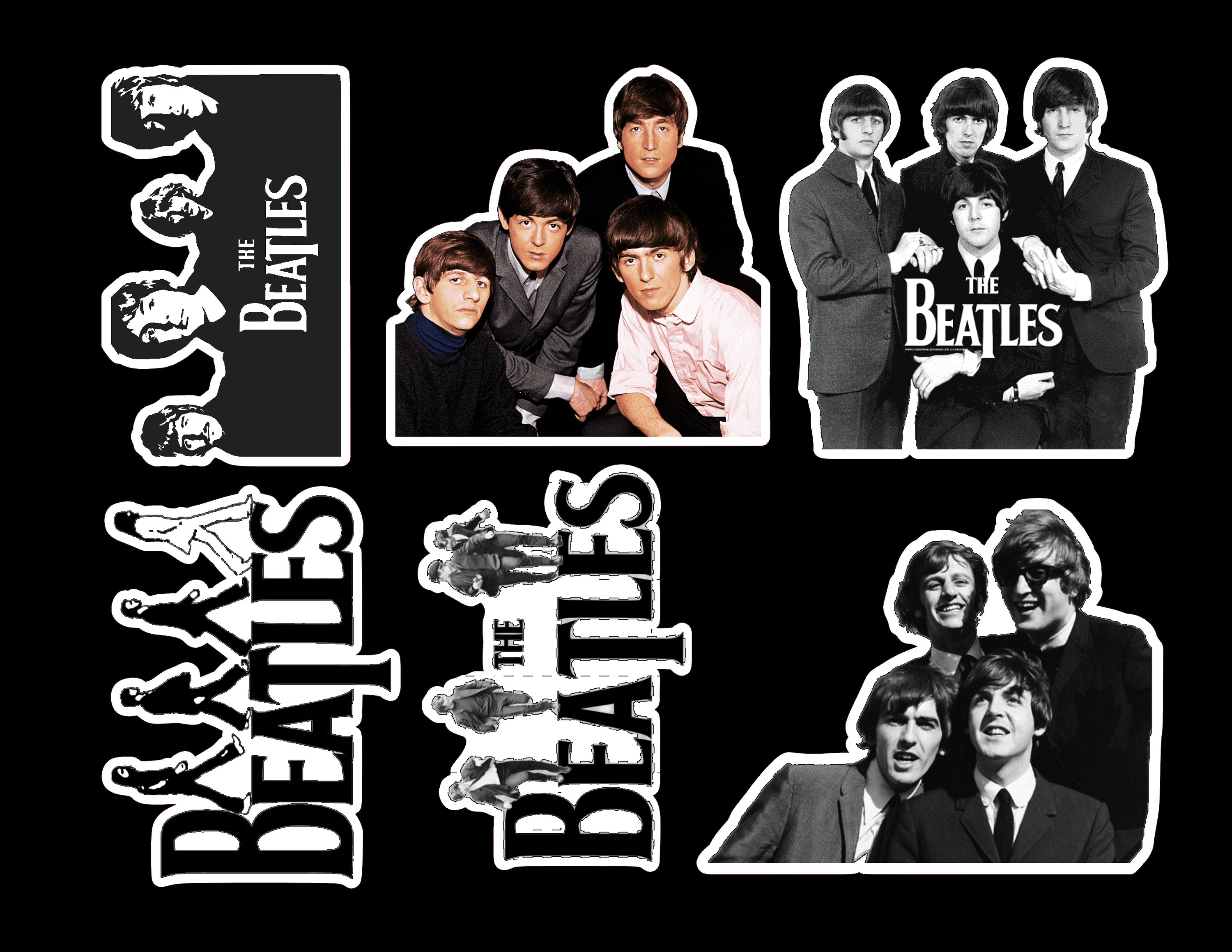 The Beatles sticker pack laminated vinyl waterproof stickers | Etsy