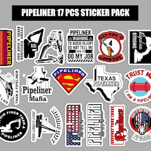 Pipeliner 17 Pcs Sticker Pack Laminated Vinyl Waterproof Stickers - Etsy