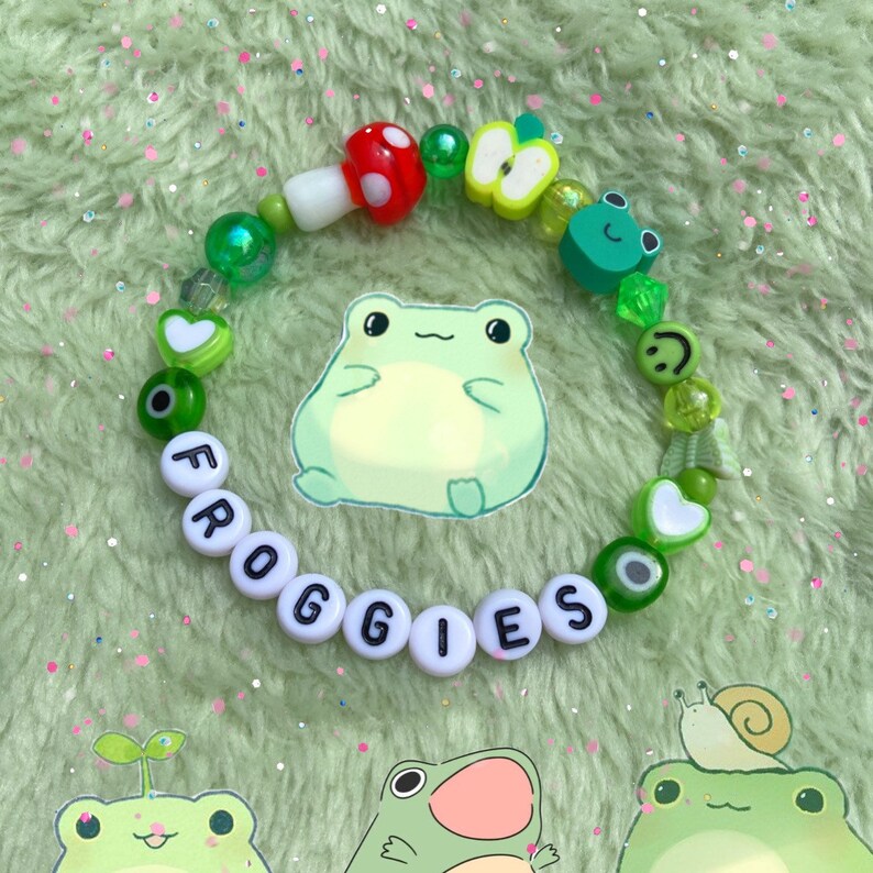 Cute Frog Bracelet Cottagecore Kidcore weirdcore Quirky - Etsy