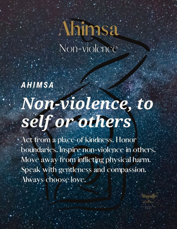 Ahimsa Print and Acronym Combo | Etsy