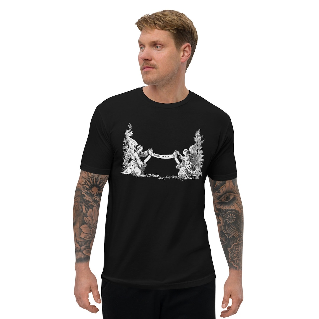 God Hates Tattoos Satire Shirt - Etsy