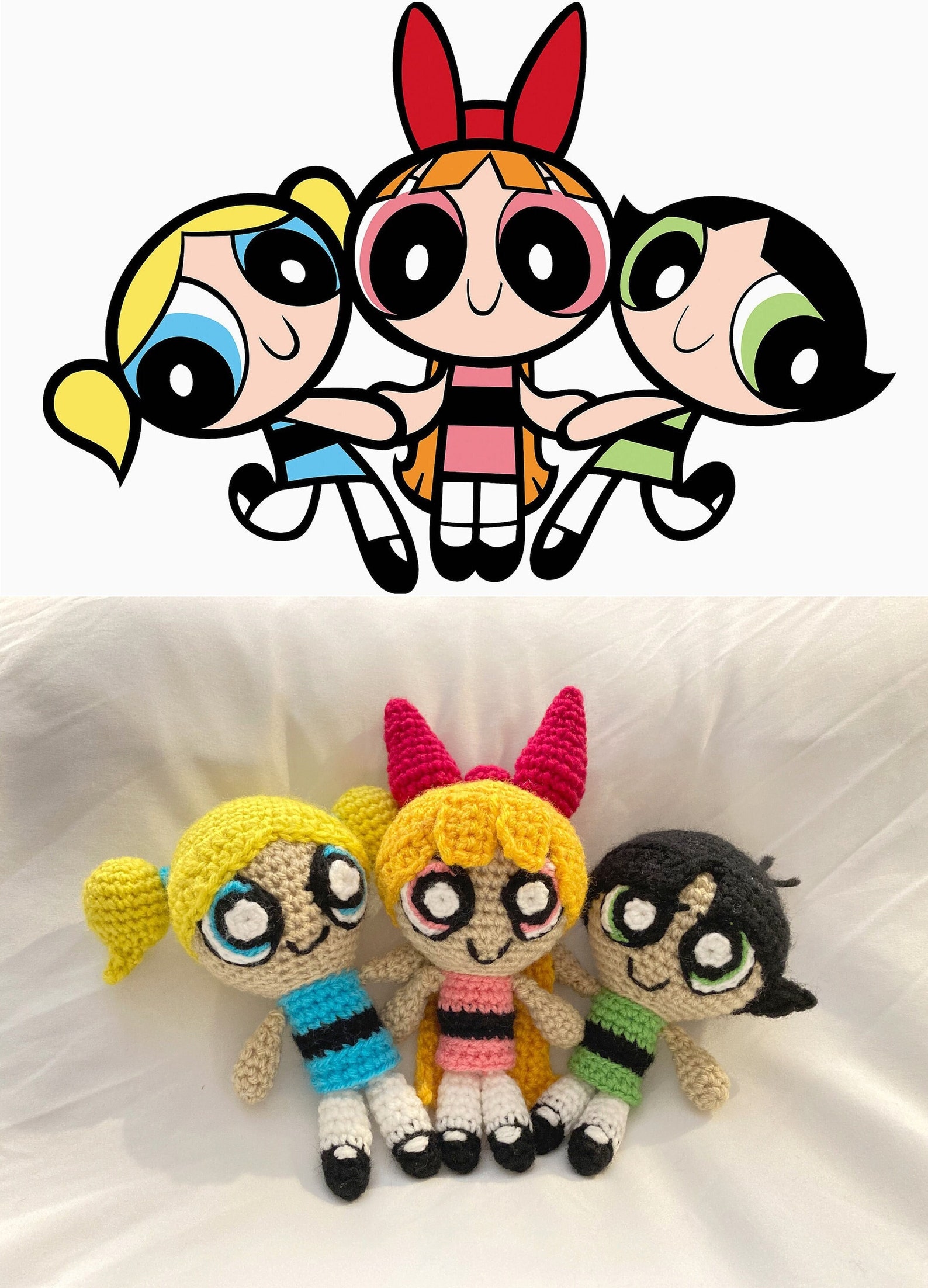 Powerpuff Girls Crochet Pattern - All 3 Characters - NOT A FINISHED ...