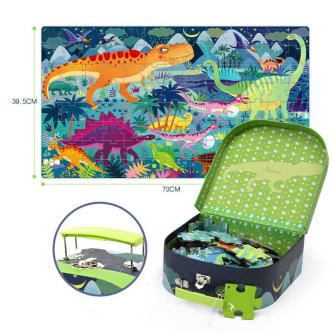 Dinosaur Age Children Jigsaw Puzzle 104 Pieces With Montessori 3-part ...