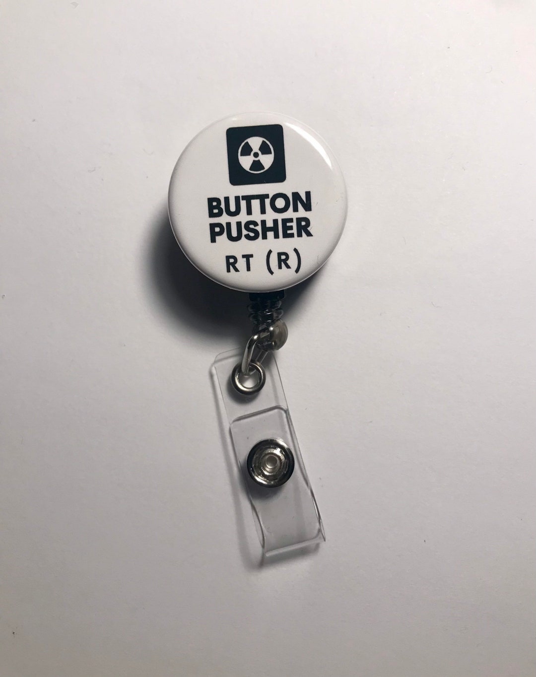 Xray Tech “button Pusher” Badge Reel - Etsy